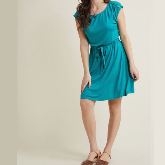 Modcloth | Dresses | Modcloth Seen As Sophisticated Aqua Knit Dress ...